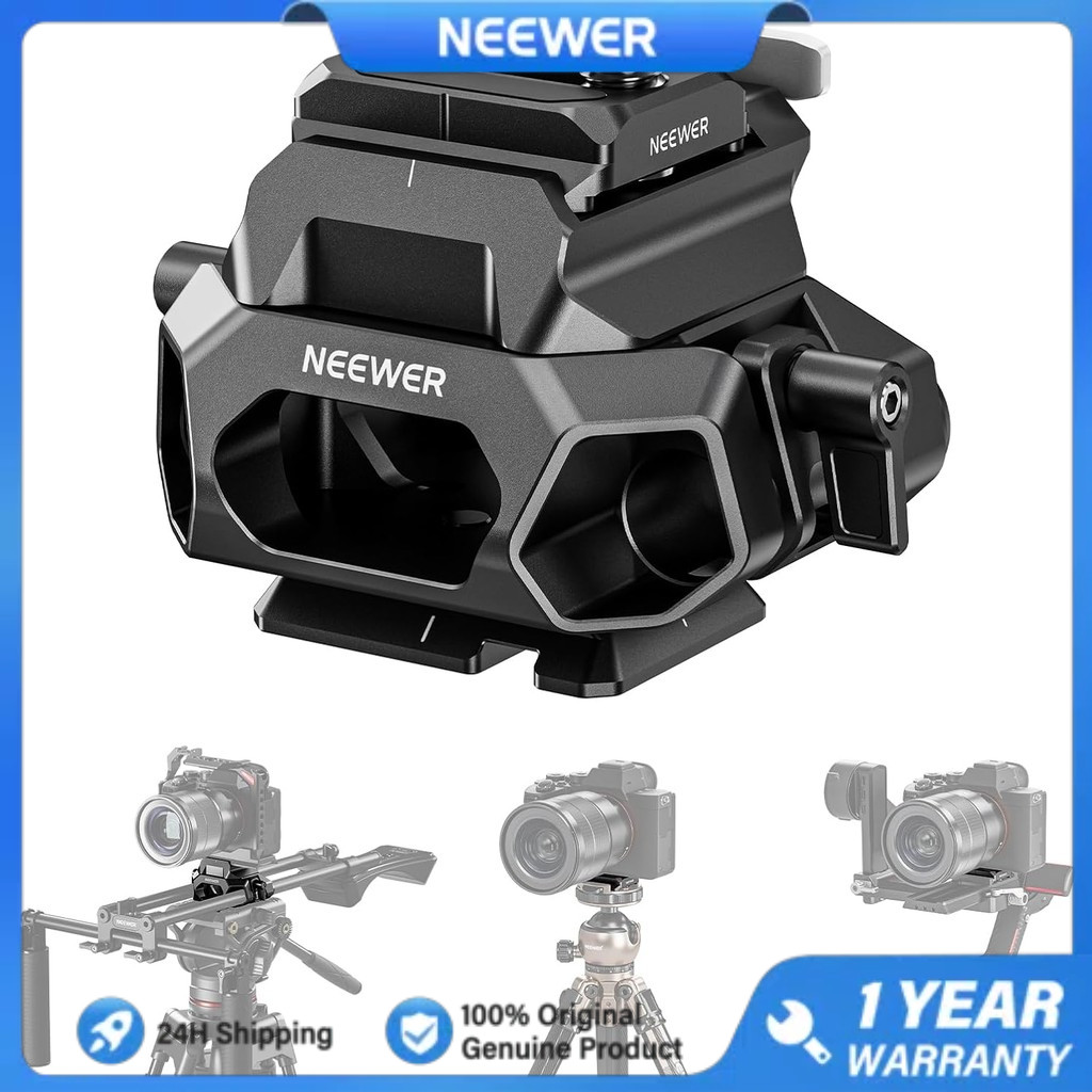 NEEWER SR015 Arca Type 15mm LWS Baseplate with Rod Clamps, QR Plate ...