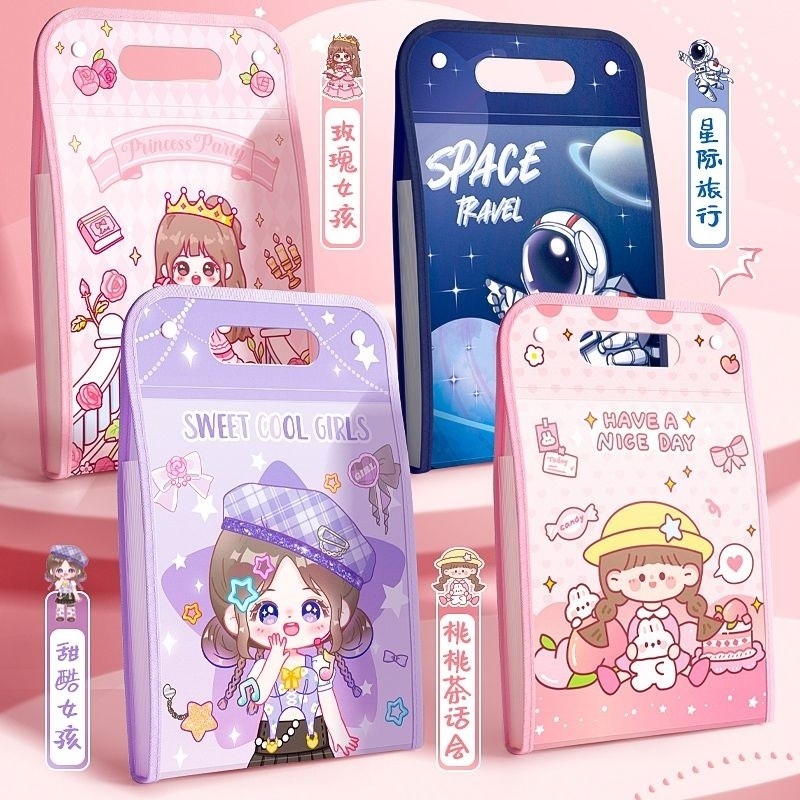 File Folder Exam Paper Storage Bag Student Document Booklet Test Paper ...