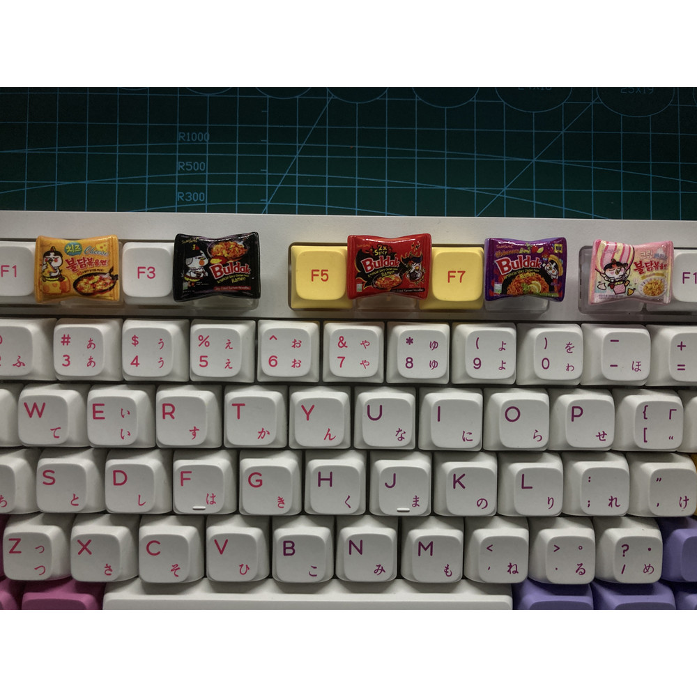 Amerteer Samyang Buldak Korean fire Noodle Theme Artisan keycaps for MX ...
