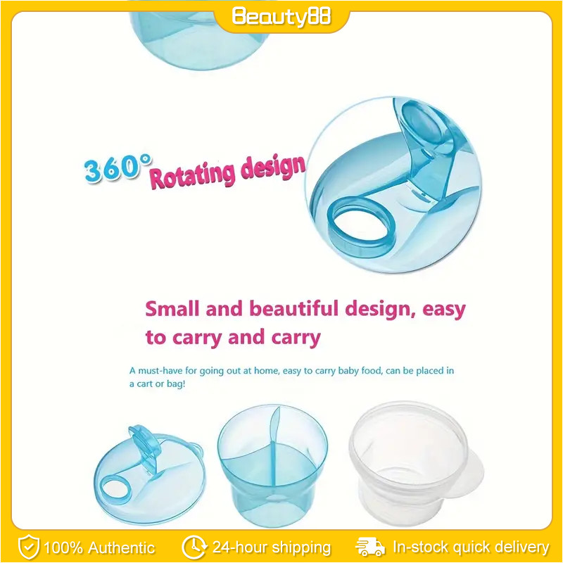 270ML 3 Layer Portable Single-layer Rotation Milk Powder Box Baby Storage Snack Box Travel Box ...