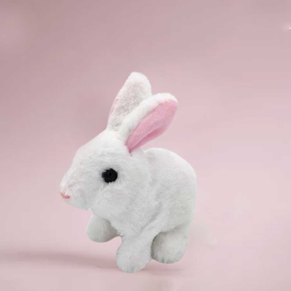 Cute Fluffy Electric Bunny Toy - Realistic Animated Plush Rabbit with ...