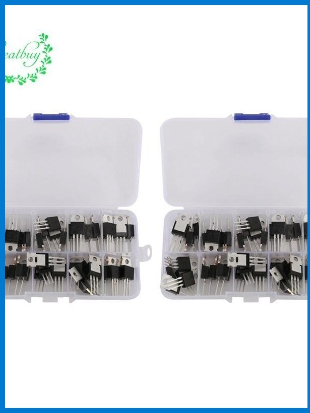 100Pcs 10Types IRF Series Mosfet Transistors Assortment Kit, Including IRFZ44/510/520/530/540 ...