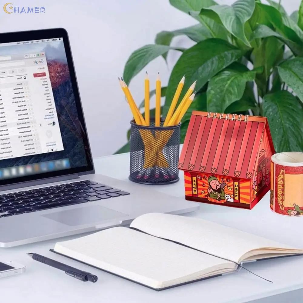 【CHAMER】Charming and Engaging Desktop Organizer 2025 Metal Calendar ...
