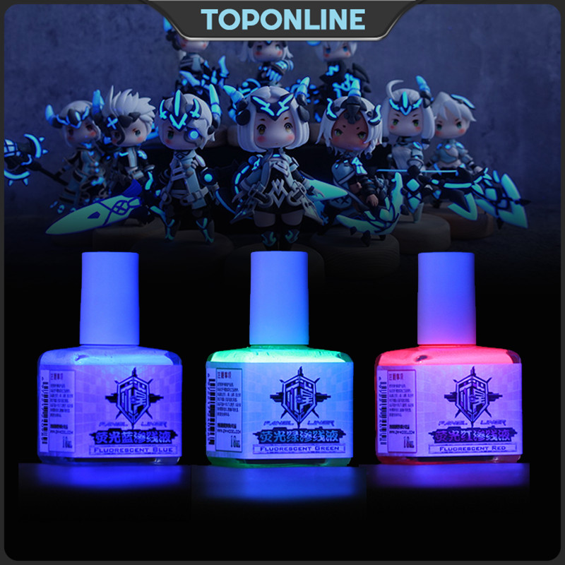 18ml Gundam Model Fluorescent Panel Liner Paint Water-based Luminous ...