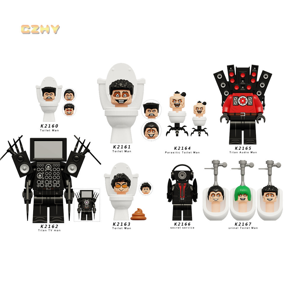 Big Titan Audio Man Urinal Skibidi Toilet TV Camera Man Building Blocks ...
