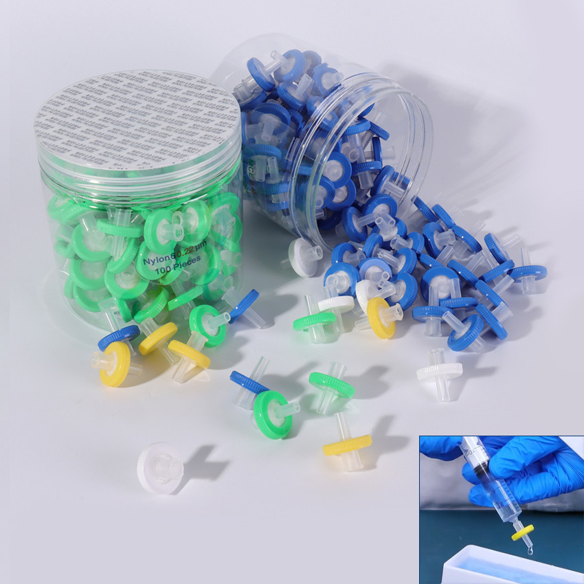 100PCS/Box Lab 13mm MCE/Nylon Millipore Membrane Filter 0.22 Or 0.45um Filter Lab Equiptment ...