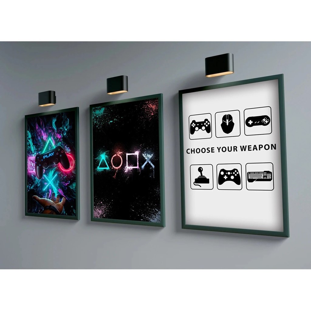 Gamer Room Poster Gamer Decoration Canvas Painting Game Playstation ...