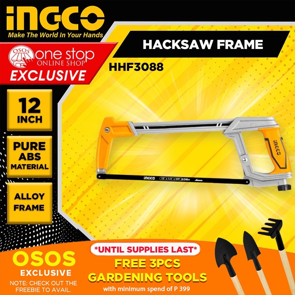 INGCO SUPER Heavy Duty Hacksaw Frame 12" 300mm HHF3088 OSOS | Shopee ...