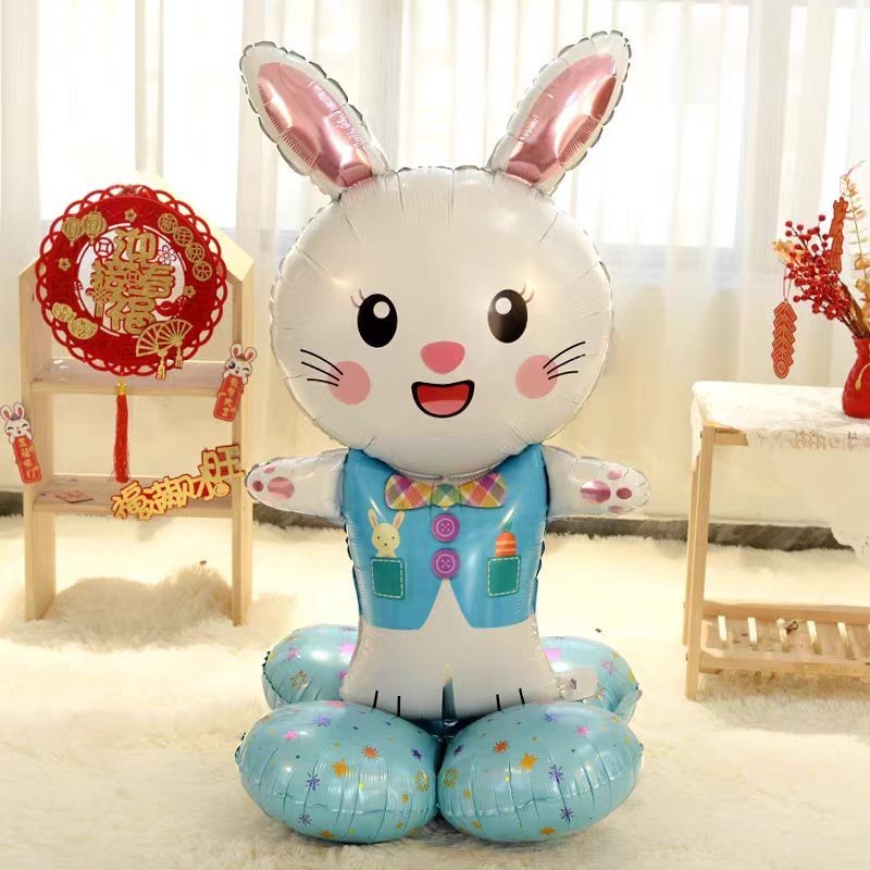 Easter Foil Inflatable Bunny Balloon Standing Bunny Balloon Party ...