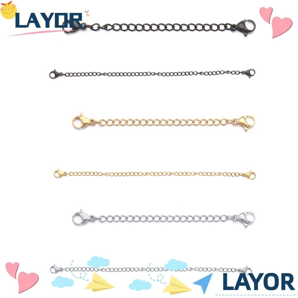 LAYOR Durable Necklace Bracelet Lobster lock 3'' DIY Extender /Safety ...