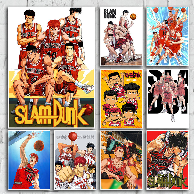 Retro Blood anime Riman Slum Dunk Collection Poster for Home Bar and ...
