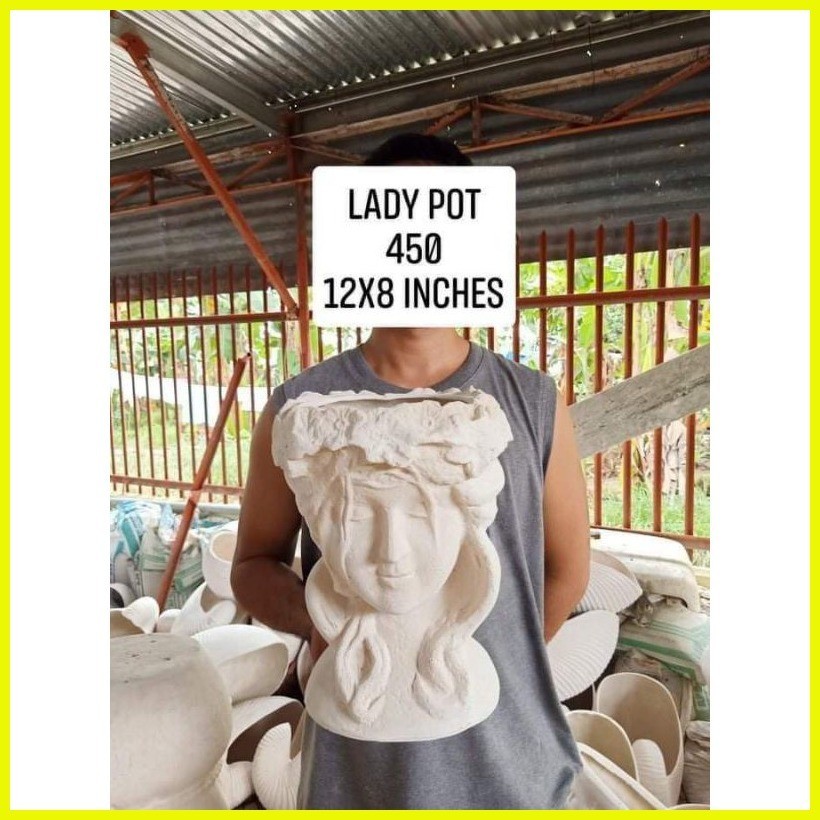 Lady pot (FIBER STONE CAST POT) | Shopee Philippines