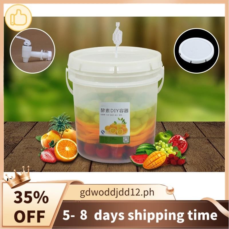 5L Plastic Bucket for Wine Fermentation Leakproof Container Beer ...