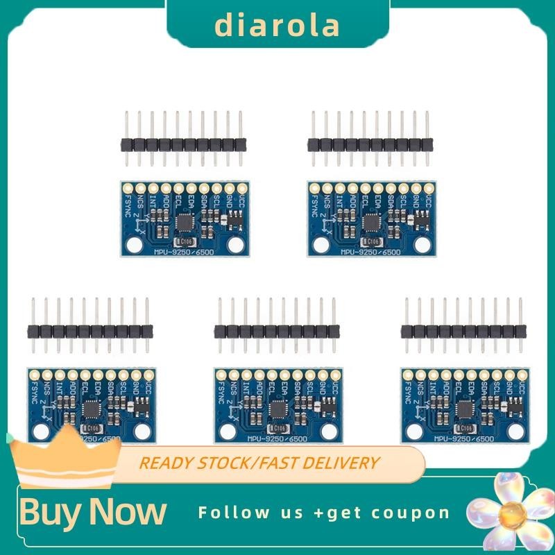 【diarola】5x Mpu 9250 Gy 9250 9 Axis Sensor Module I2c Spi Communications Thriaxis Gyroscope