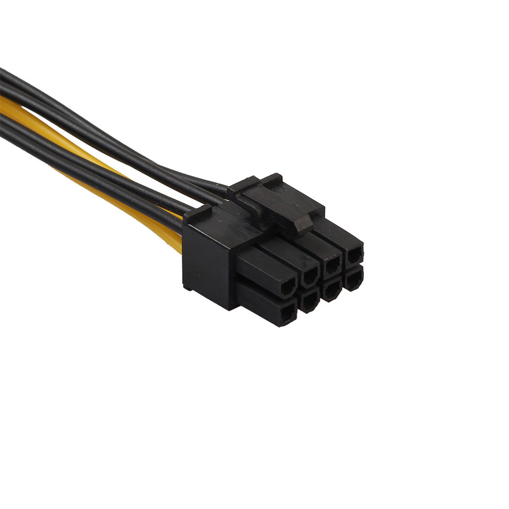 18cm 8(6+2) Pin to Dual 4 Pin Graphics Video Card Power Cord Adapter ...