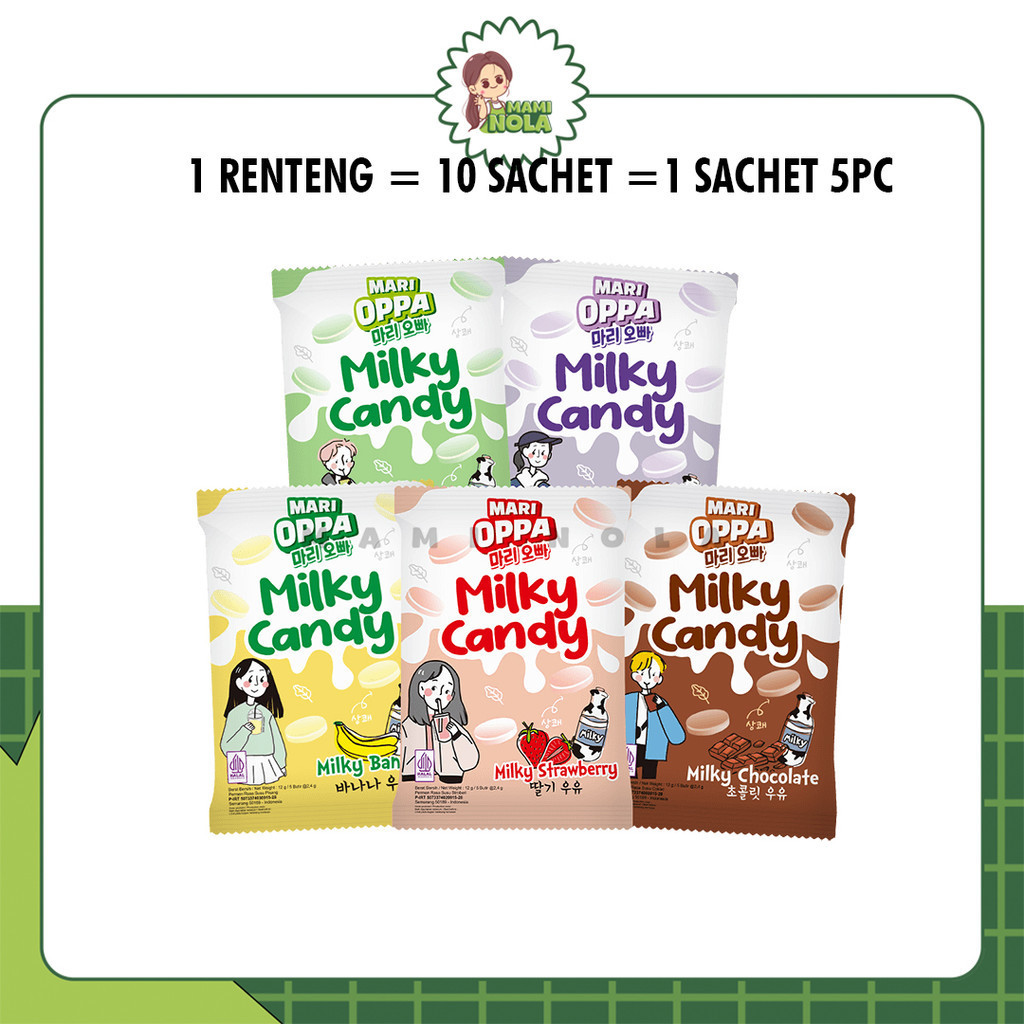 Milky Candy Mari Oppa 1 Plan Contains 10 Sachets (1 Sachet contains 5 ...