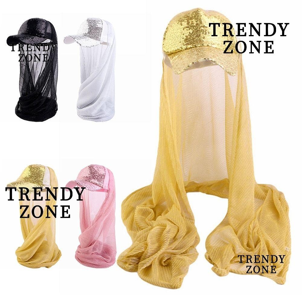 Trendyzone1 Base Ball Cap With Hijab Polyester Outdoor Hiking Musilm
