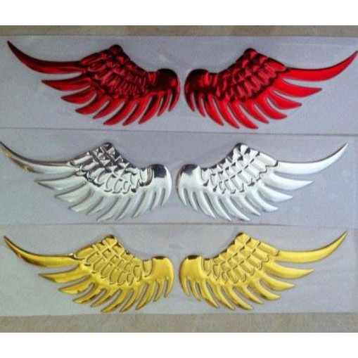 3D PVC Wing Design Car Sticker Car Logo Emblem Protection Sticker ...