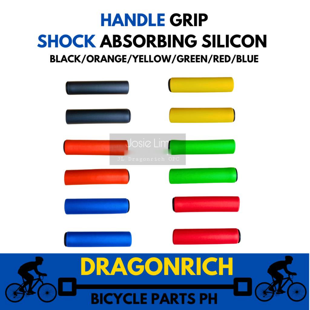 2pcs Bike Handle Grip Silicon Shock-Absorbing Non-Slip Soft Cycling ...