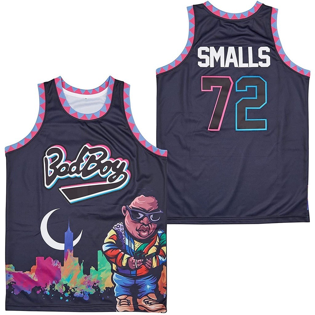 PBA Jersey Bad Boy 72 Biggie Smalls Jersey 90S Hip Hop Basketball ...