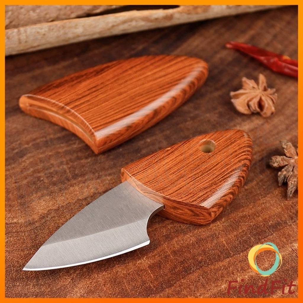Pocket Knife, Small Wood Handle Blade Stainless Steel Everyday Carry ...