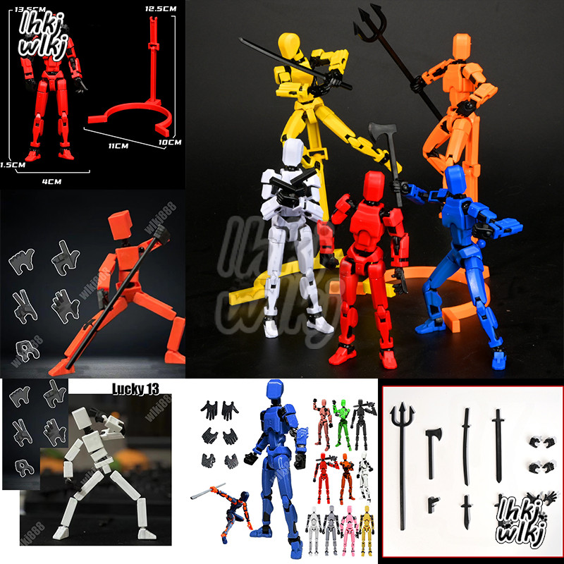 3D Printing Multi-joint Model T13 Action Figure Robot Dummy Lucky 13 ...