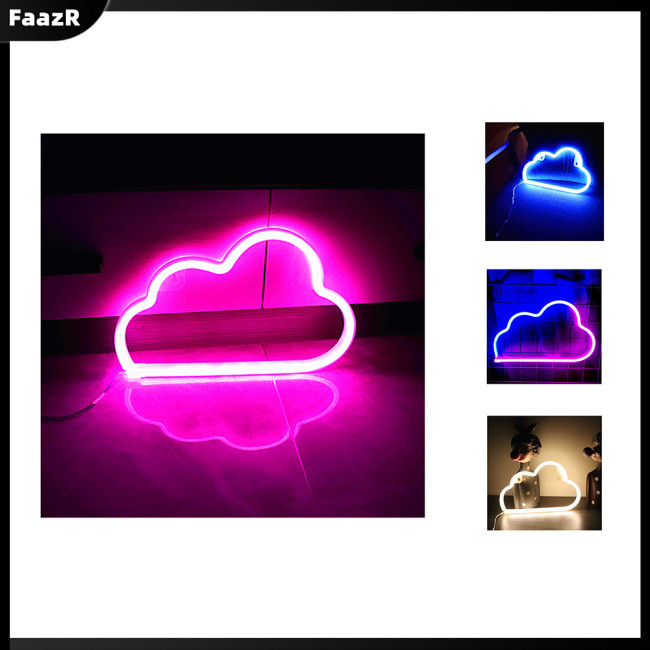 BN Cloud Neon Signs, Battery USB Powered Cloud Shaped Decoration Wall ...