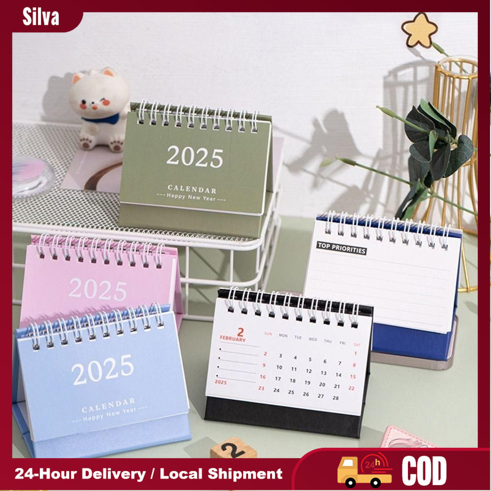 2024-2025 Calendar Mini Desk Calendar, Table Planner Thick 2025 ...