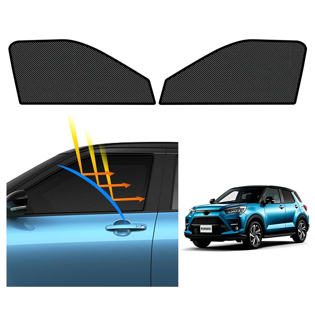 BLUESEATEC TOYOTA RAIZE A200 series mesh curtains, light-shielding ...