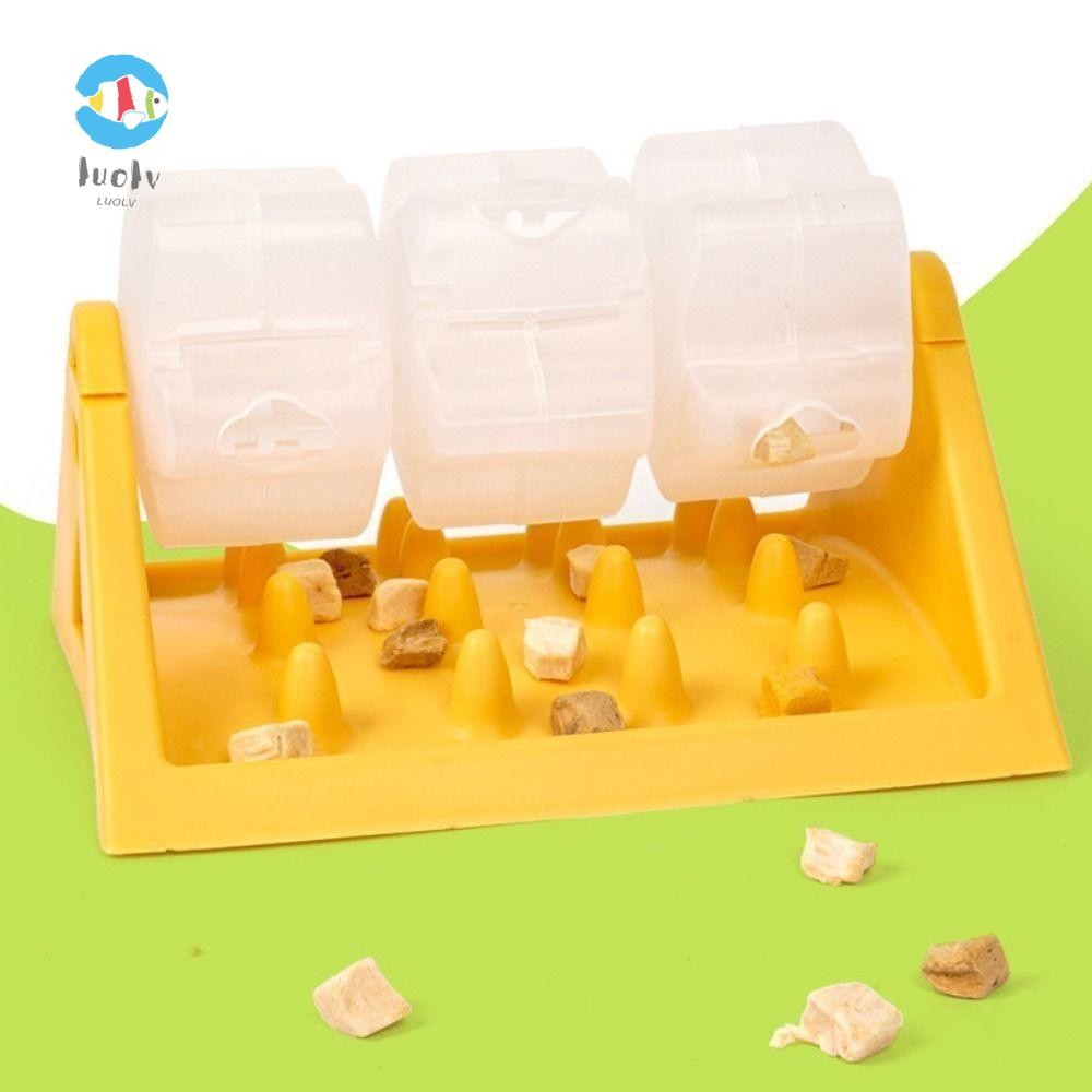 LUOLUVO Slow Feeder Food Toys, Adjustable Rotating Pet Puzzle Feeder ...