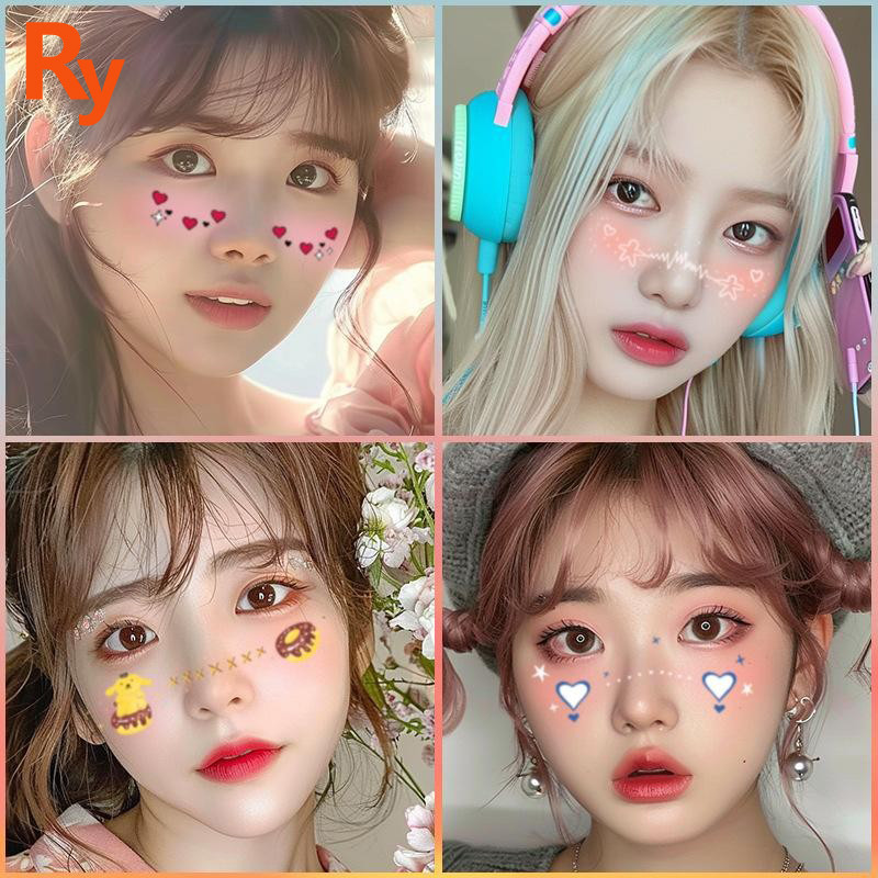 Internet celebrity makeup face stickers holiday makeup face painting ...