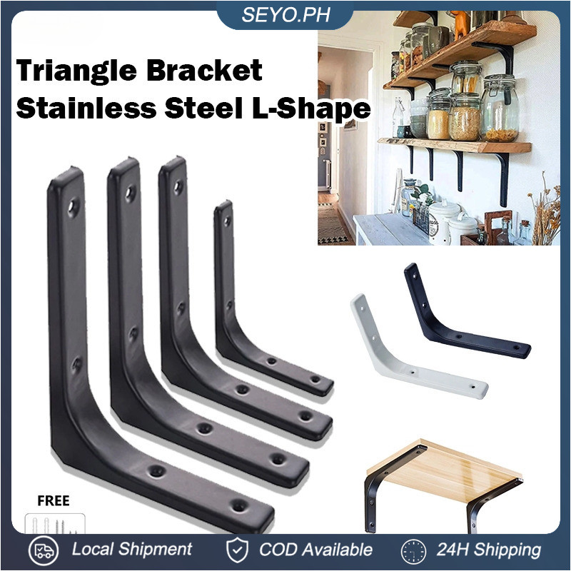 Wall Bracket Triangle Bracket L Shape Stainless Steel Shelf Brackets ...