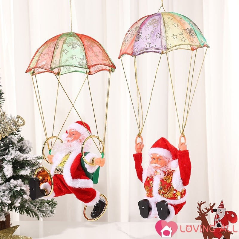 Christmas Electric Flip Santa Claus Parachute Tumbling Dance Musical ...