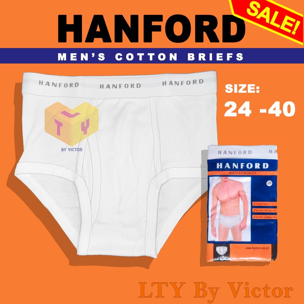 6PCS. 100% ORIGINAL PREMIUM CLASSIC HANFORD BRIEFS COTTON WHITE FOR ...