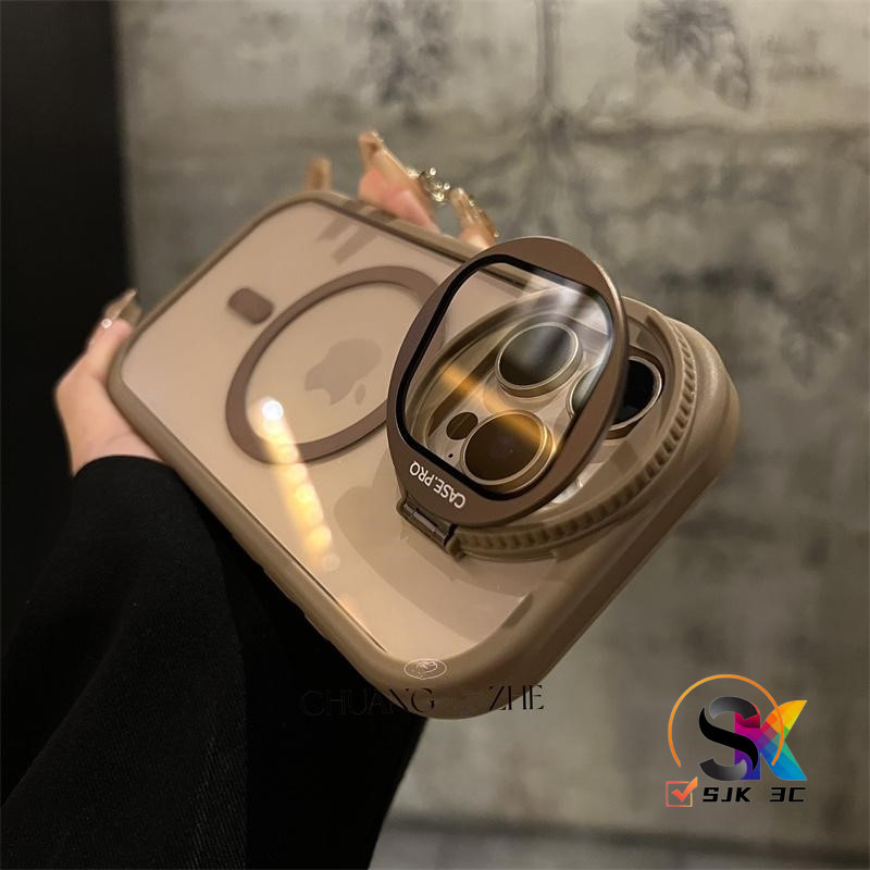 Lens Stand Magnetic Phone Case for iPhone 16 15 14 13 12 11 Pro Max 14 ...