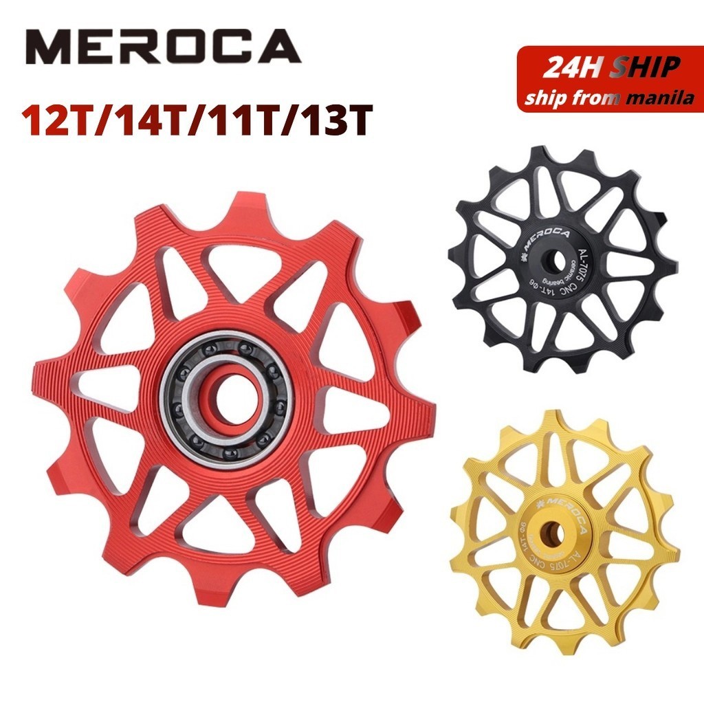 MEROCA Bicycle 12T/14T Rear Derailleur Pulley Mtb Ceramics Guide Wheel ...