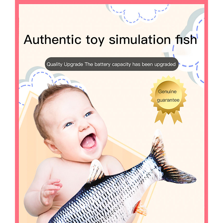 Coax Baby To Sleep and Pat Fish Children Simulation Electric Fish Toy ...