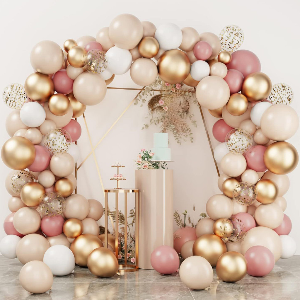Tender Pink Gold Balloon Set Garland Arch Kit Wedding Birthday Party ...