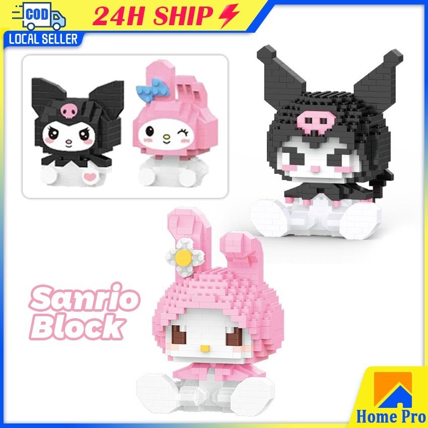 Building Block Toy Sanrio Block Kuromi MyMelody Assembled Toys DIY ...