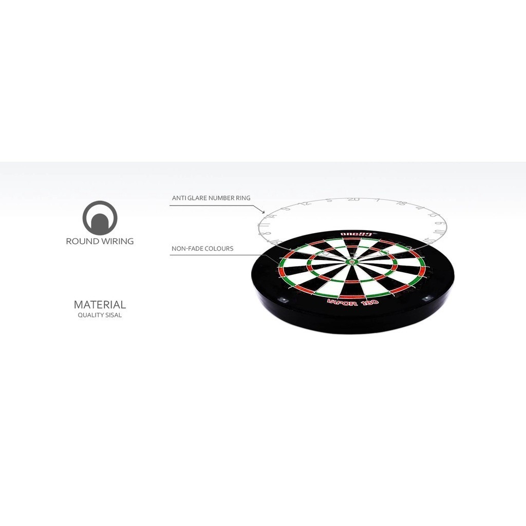 One80 Vapor 180 Dartboard 2 sets free steeltip darts ready to play ...