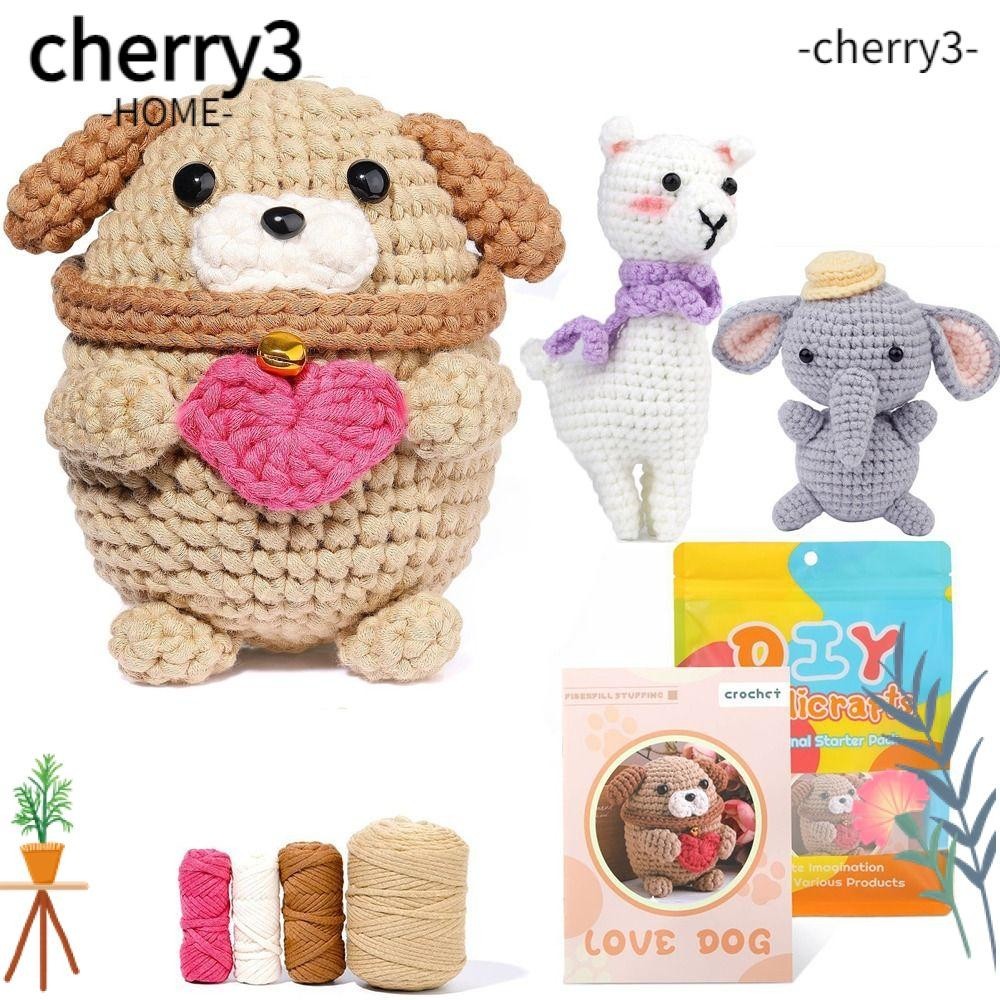 CHERRY3 Crochet Animal Kit, Knit Kits Multicolored Yarn Crochet Starter ...
