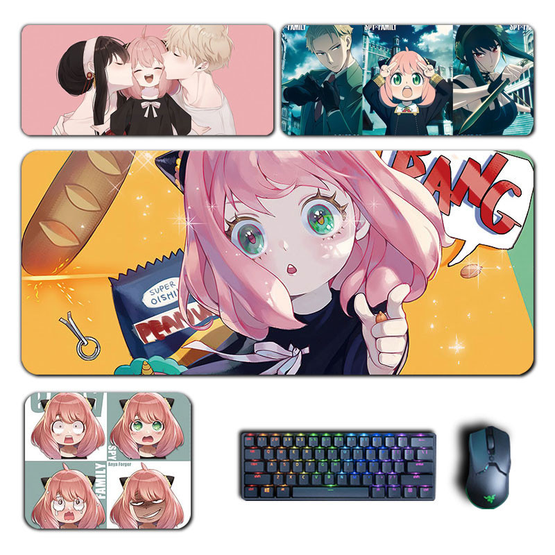 Anime SPYxFAMILY Game Large Mouse Pads Anya Yor Loid Toushiro Mousepad ...