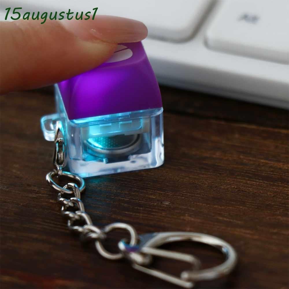 AUGUSTUS Wooden Fish Keyboard Keychain, LED Wooden Fish Mechanical ...