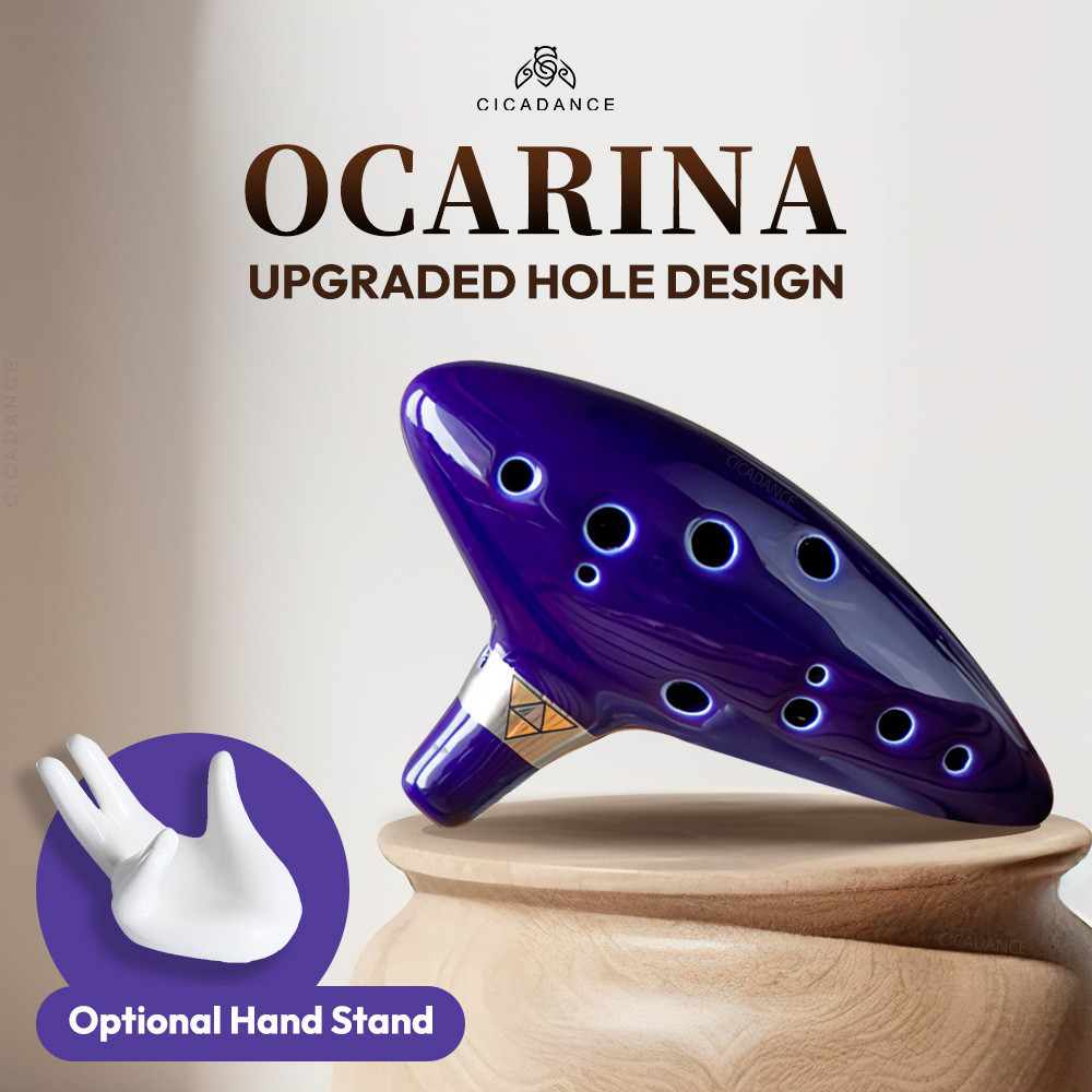 12 Hole Ocarina Ceramic Alto C Sound Good Full Accessories Music ...