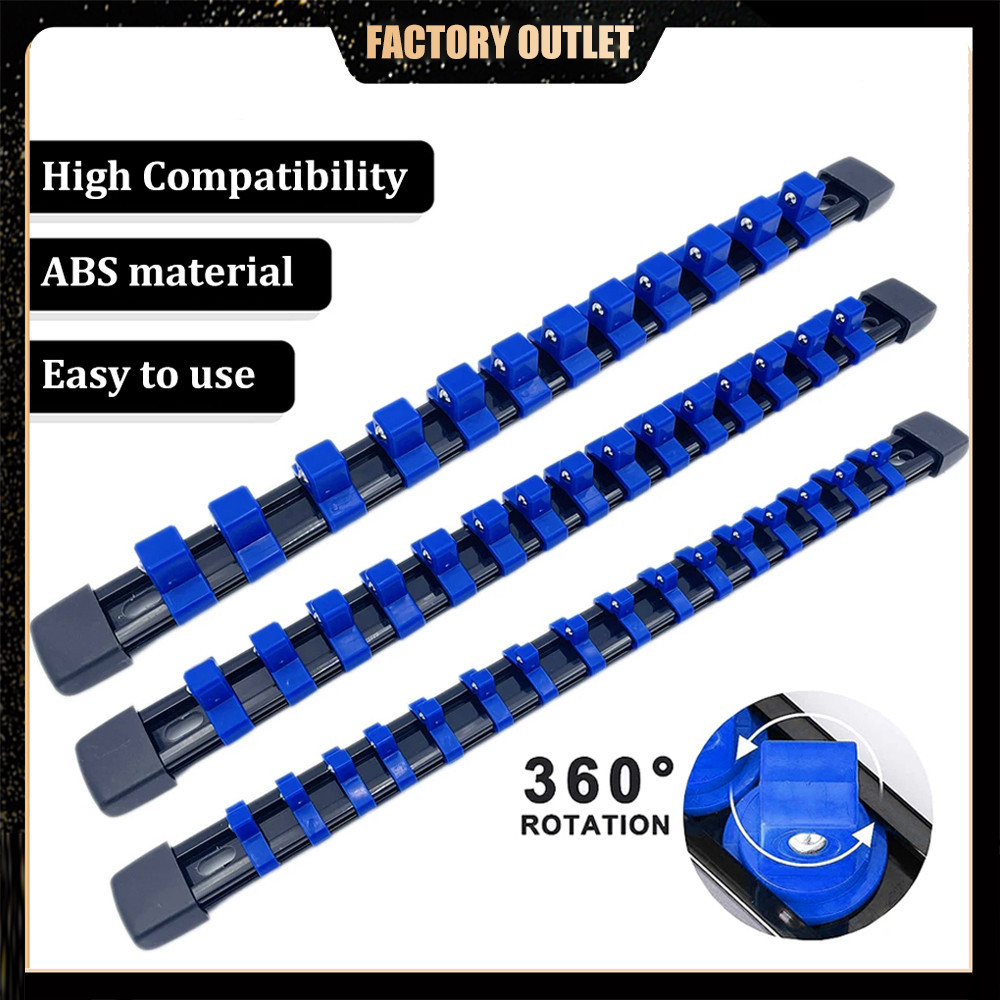 1/4" 3/8" 1/2" Wrench Holders Traight Plastic Universal Socket ...