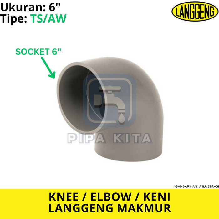 Knee Ts 6inch Lasting Pipe Connection L Pvc Turn Elbow Keni Knie ...