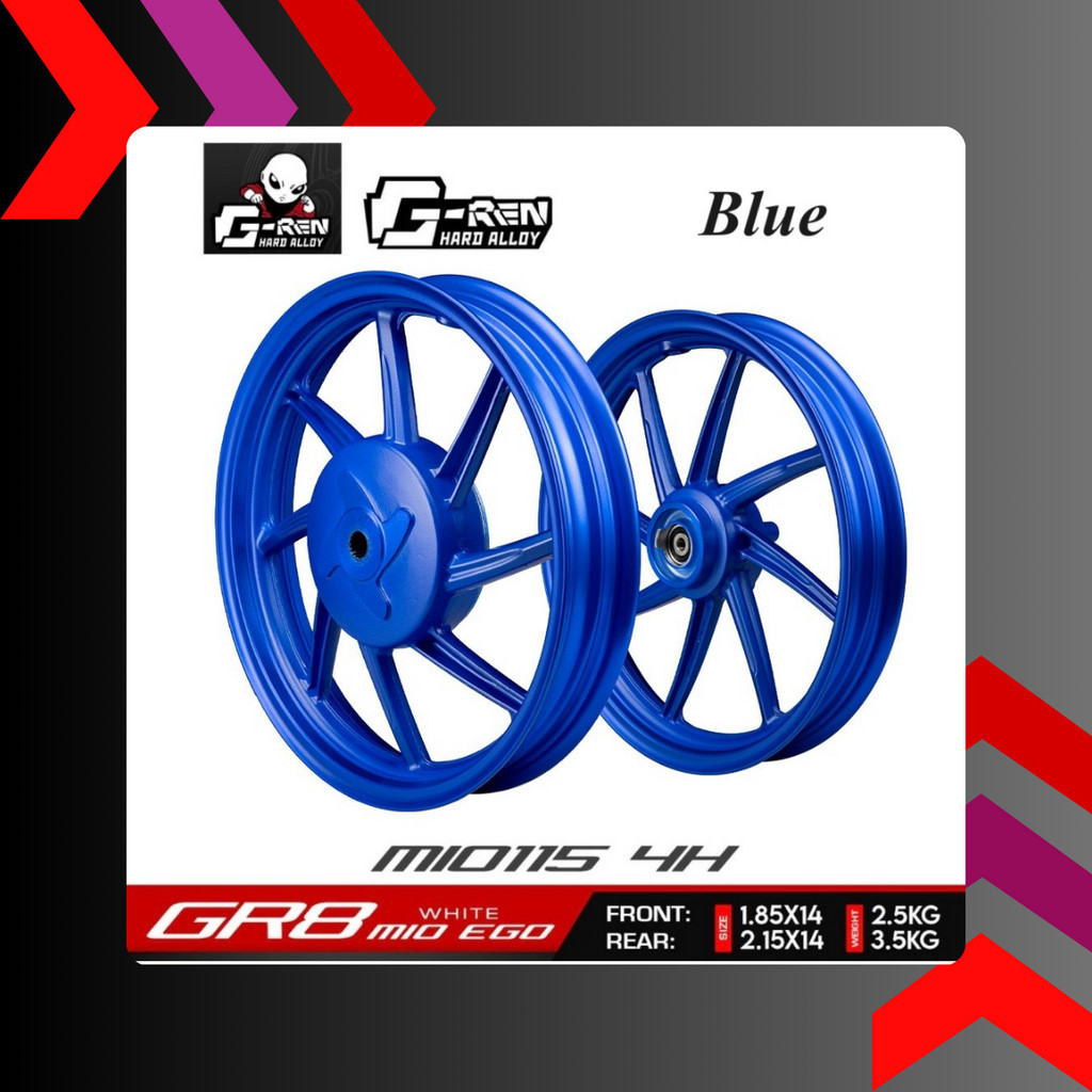 G-Ren Mags GR8 (Made In Thailand) For Mio Sporty / Mio 115 Ego 4 Holes ...