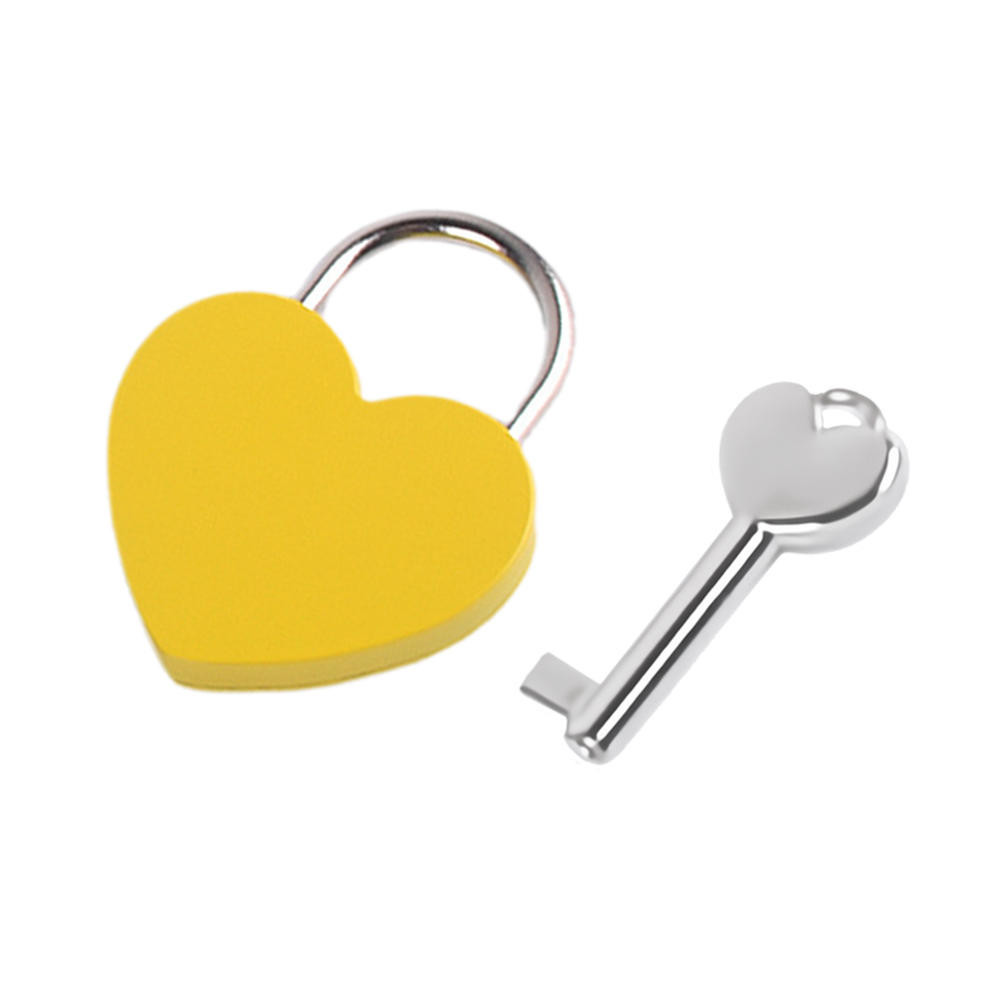 Small Metal Heart Shaped Padlock Mini Lock with Key for Jewelry Box ...