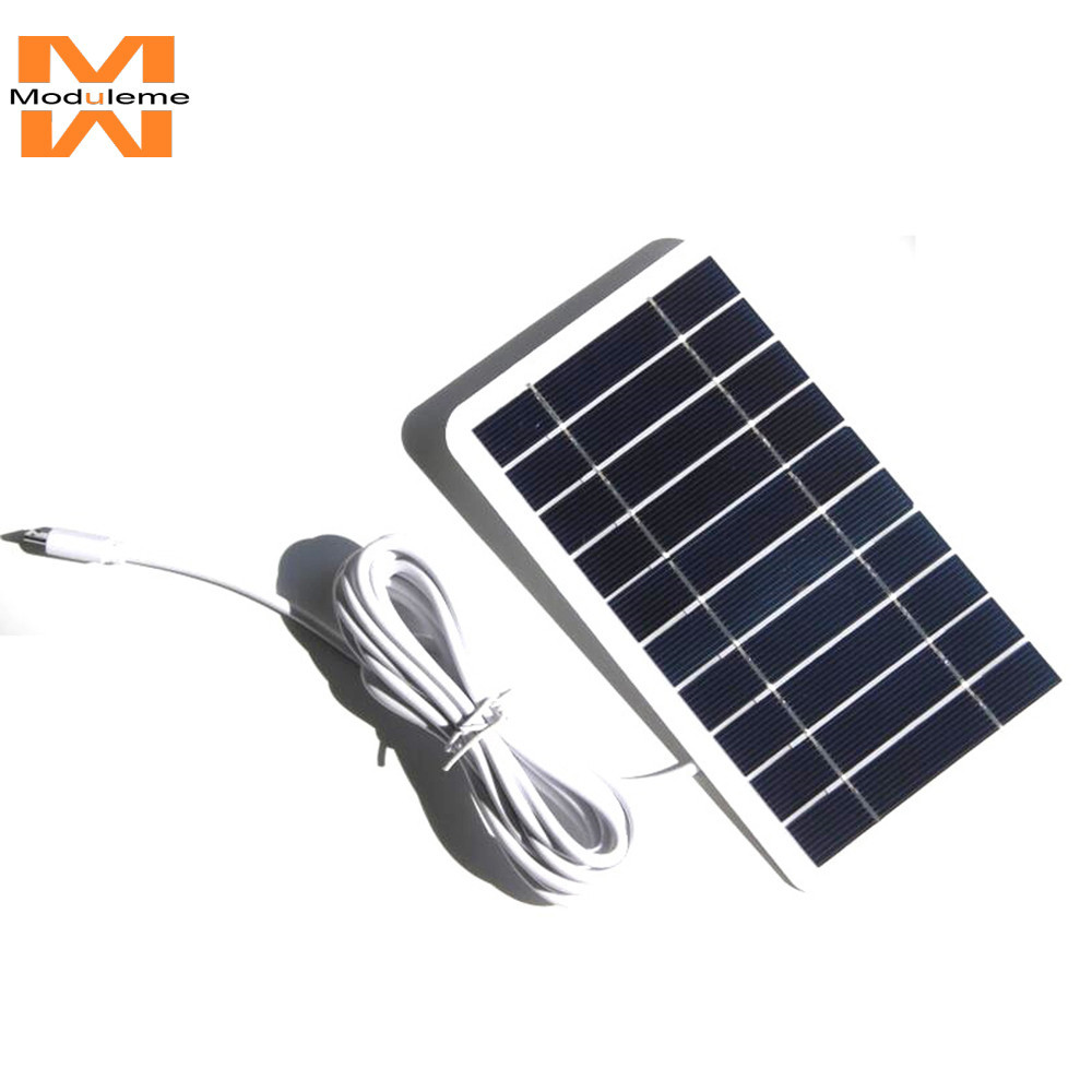 5V 2W Solar Panel Output USB Outdoor Portable Solar System Mobile Phone ...