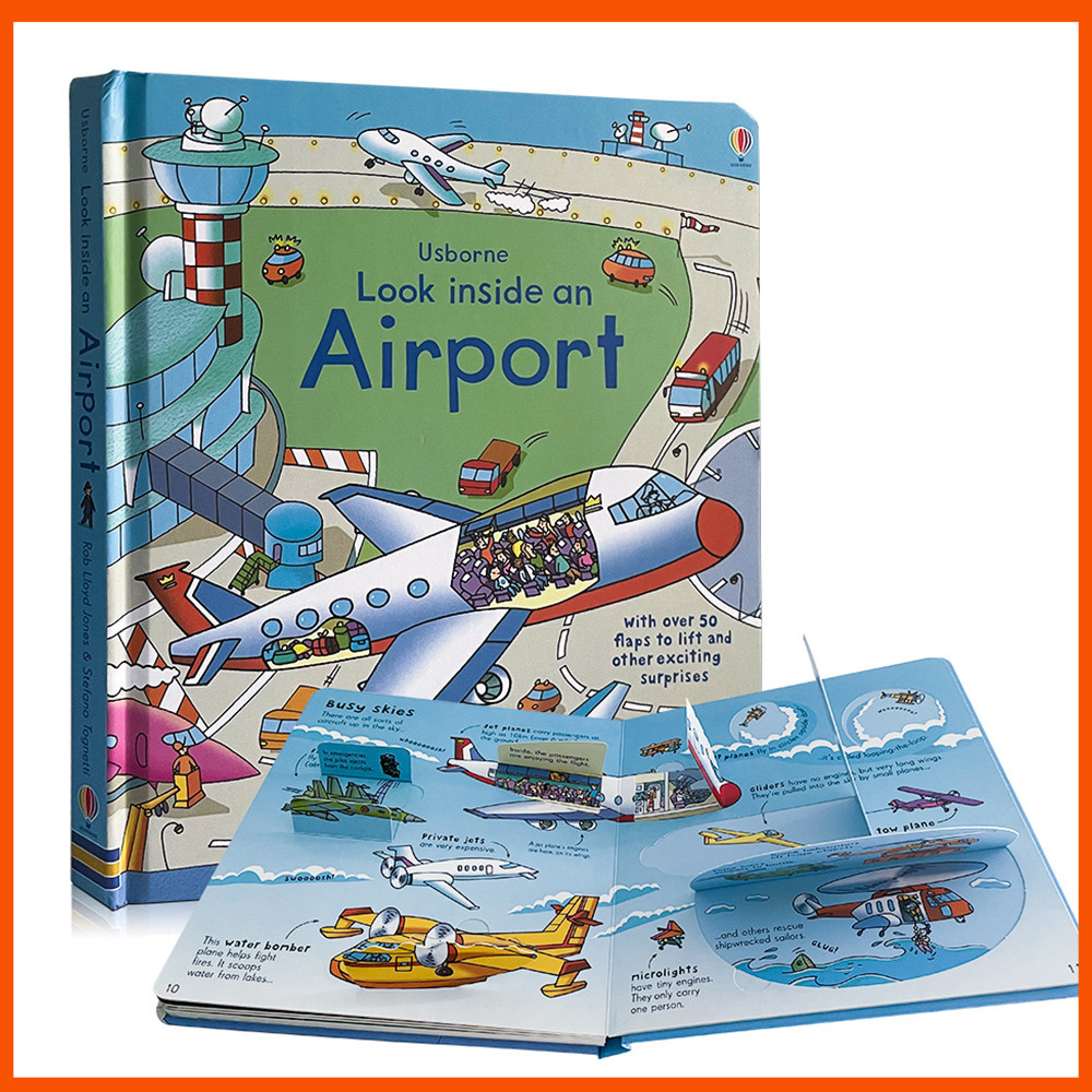 Usborne Look Inside An Airport 3D Flap Picture Book Early Learning ...